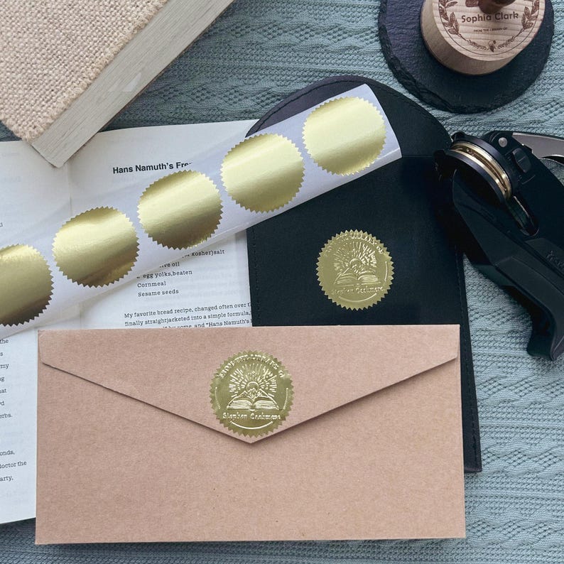 100 Gold Foils, Stickers for Book Embosser - Etsy