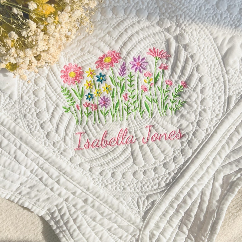 Bouquet Crib Quilt - Etsy