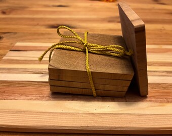 Handmade Rustic Cedar Coasters Set of 6 - Etsy