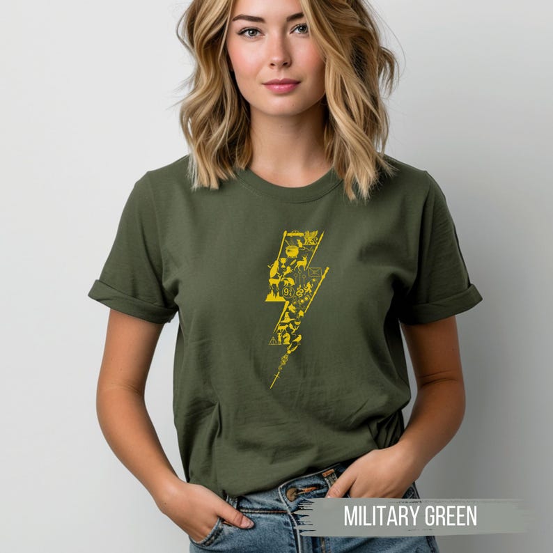 Wizarding Symbols Lightning Bolt T-shirt, Unisex or Youth Potter Tee ...