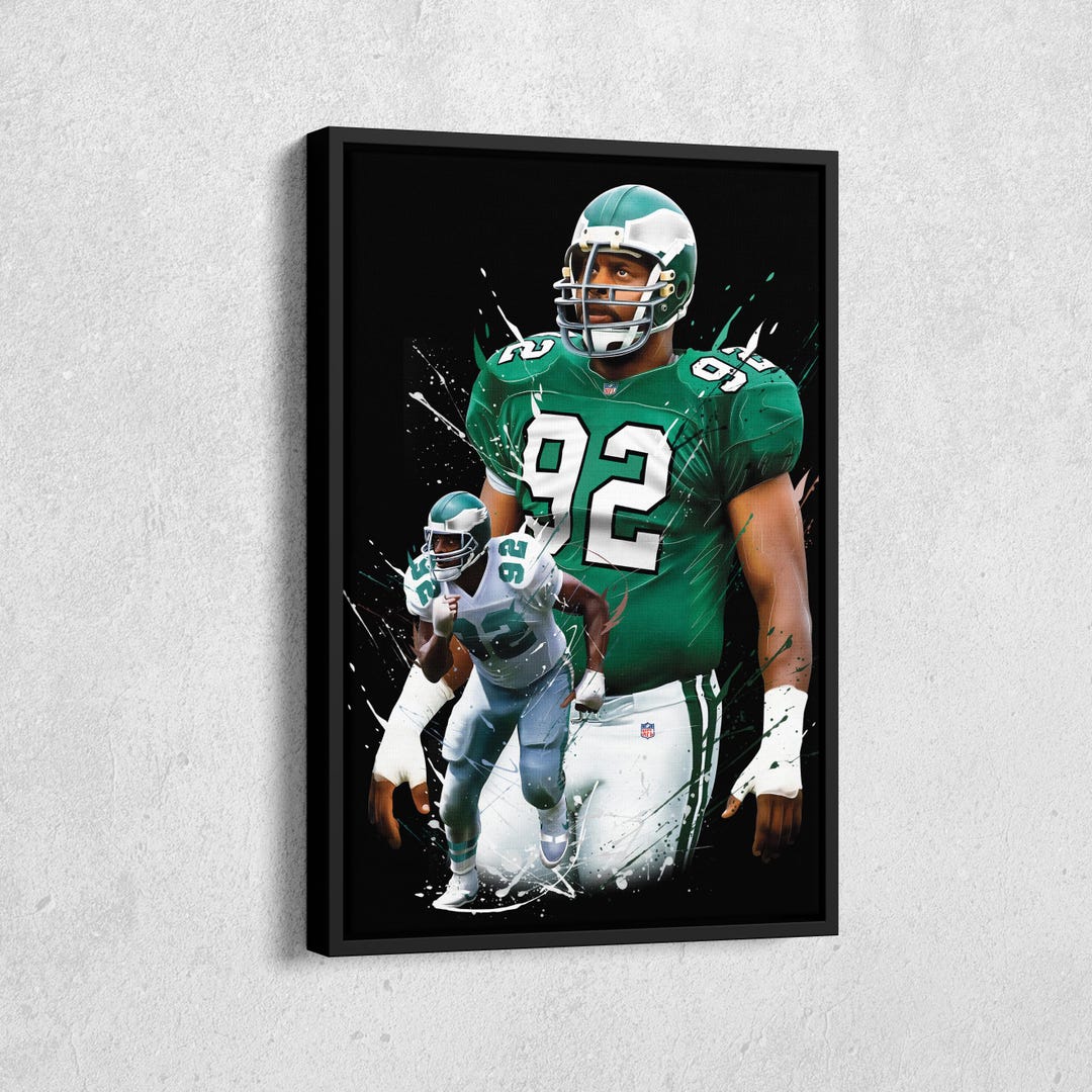 Reggie White Poster Philadelphia Eagles NFL Artwork Framed Poster Wall ...