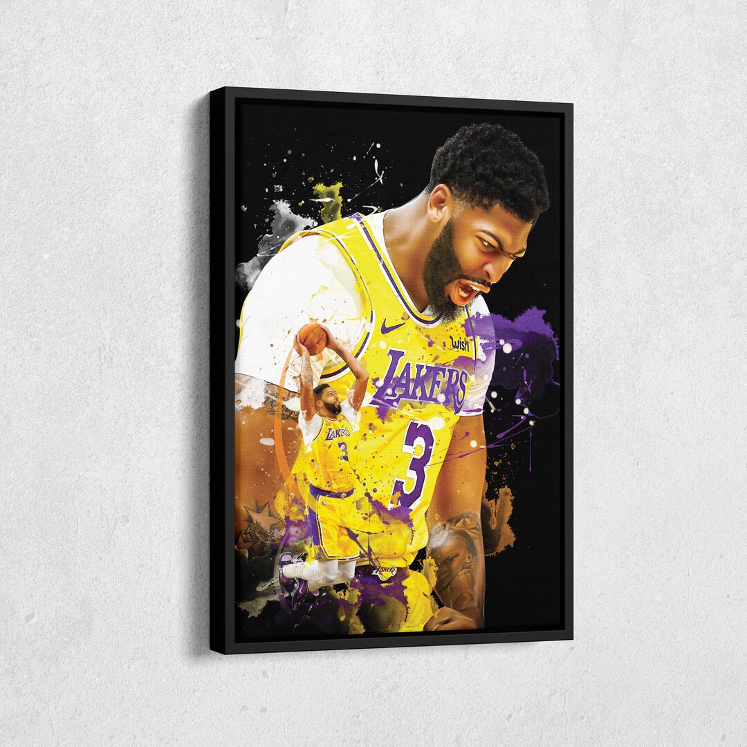 Anthony Davis Poster Los Angeles Lakers NBA Artwork Framed Wall Art ...