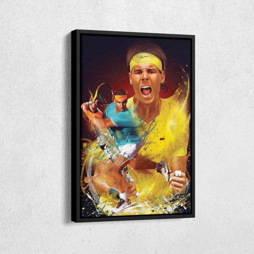 Rafael Nadal Art Poster Tennis Player Wall Art Home Decor Hand Made ...