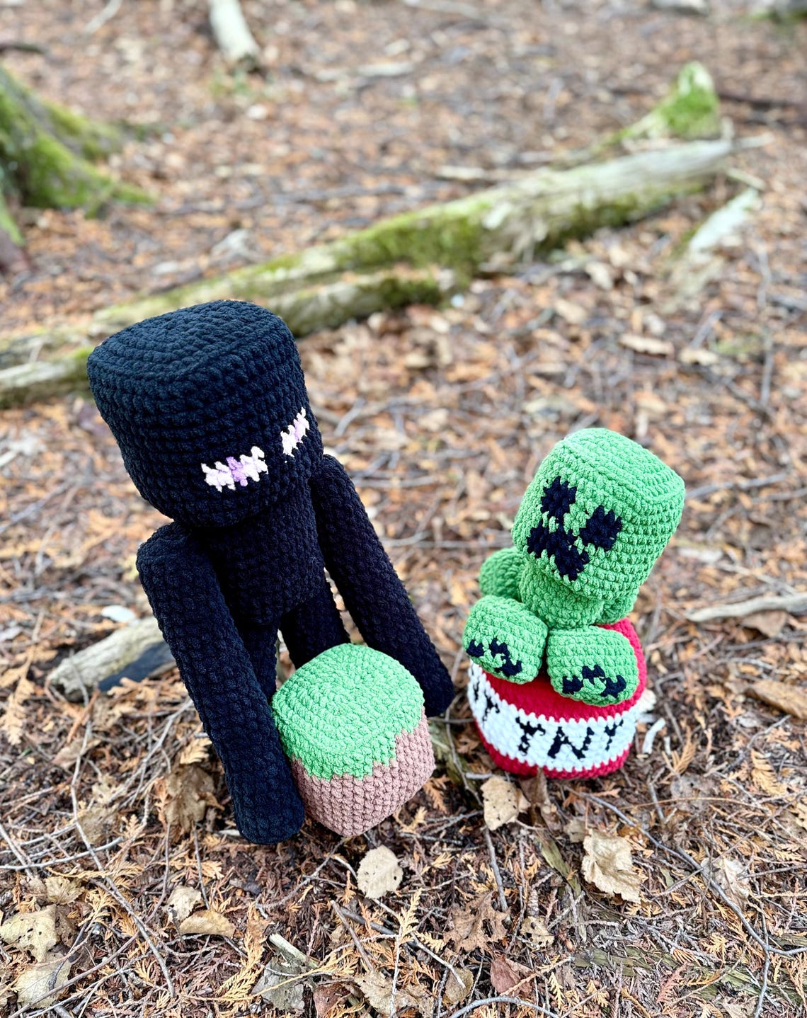 2in1 Crochet Pattern Bundle (PDF File): Minecraft Baby Creeper and TNT ...