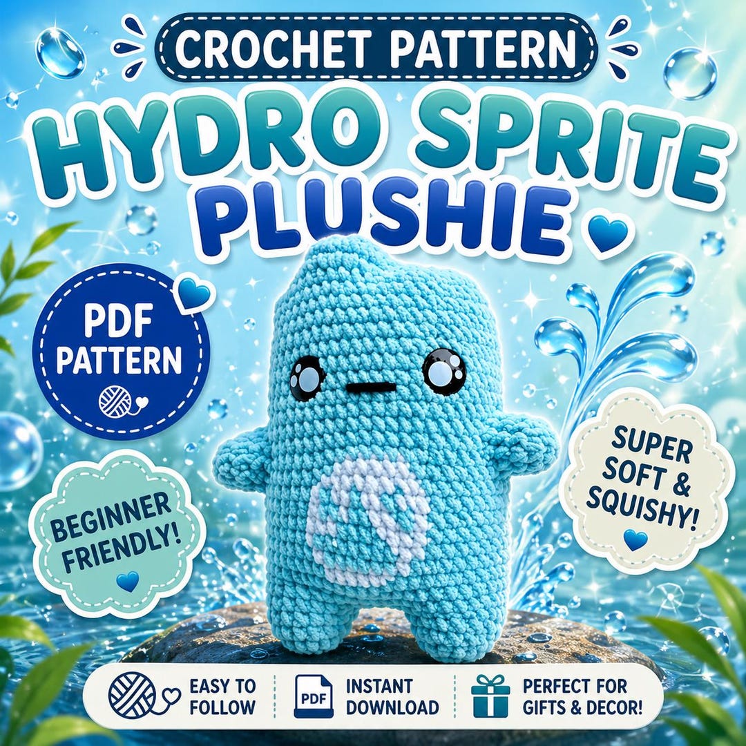 Crochet Pattern (PDF File): Mist (hydro, Water) Sprite Plushie ...