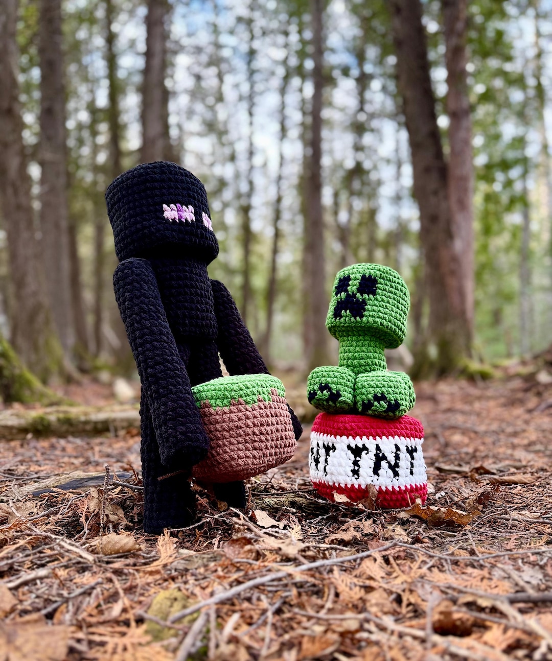 2in1 Crochet Pattern Bundle (PDF File): Minecraft Baby Creeper and TNT ...