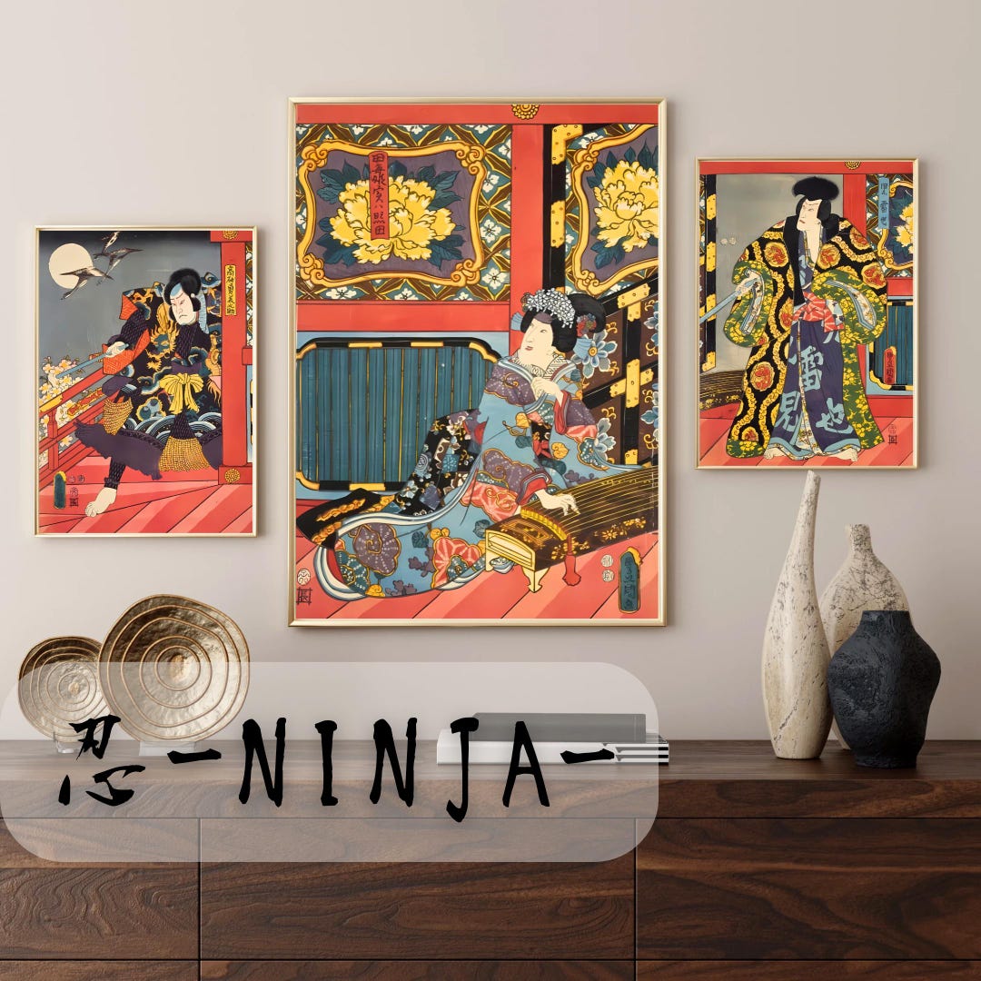 Ninja Ukiyo-e Art｜jiraiya Poster｜vintage Japanese Print｜printable Wall ...