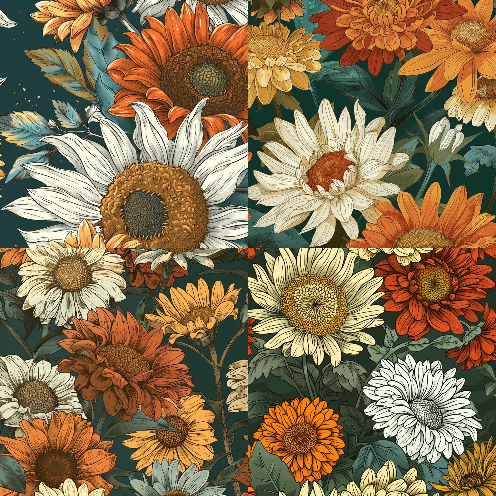 24 Sunflower Clipart Pack Floral Clipart, Autumn Floral Clipart, Nature ...
