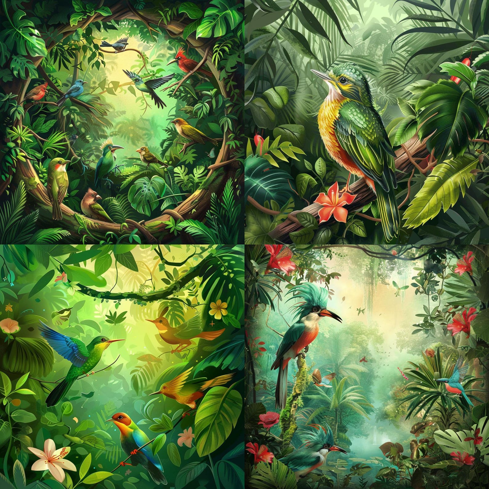 24 Tropical Jungle Toucan Clipart, Exotic Bird Digital Art, Jungle ...