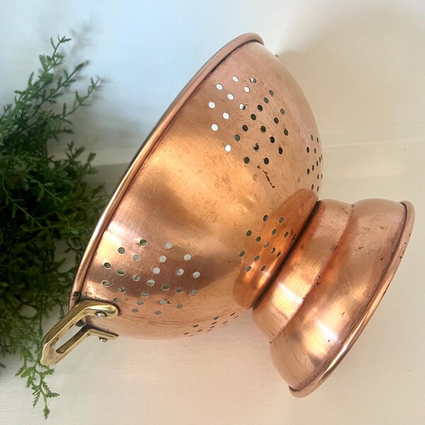 Copper Colander - Etsy