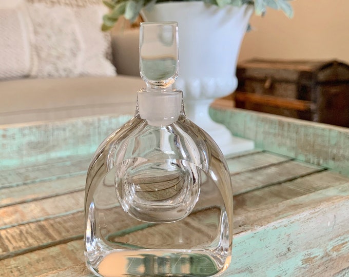 Orrefors Crystal Sweden Perfume Bottle With Stopper Signed TYCAALAK - Etsy