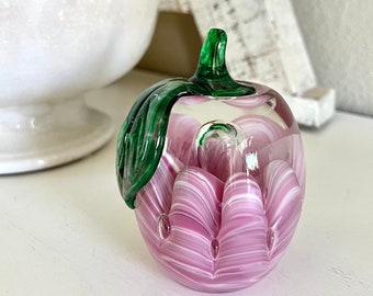 Vintage Joe Rice Pink Crimped Ribbon Paperweight - Etsy