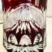 Vintage Byron Craft Edo Kiriko Ruby Cut to Clear Uoku Bamboo Leaves ...