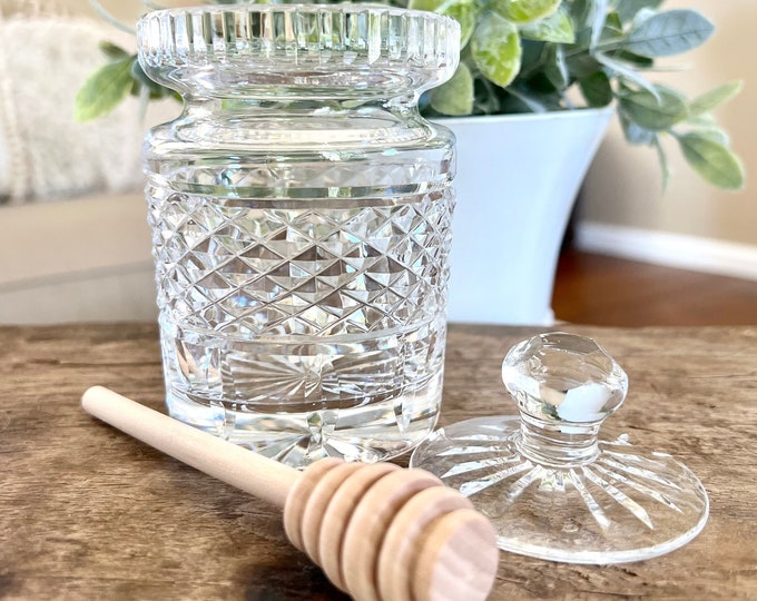 Waterford Crystal Jam Jelly Jar, Honey Jar, Condiment Jar Criss Cross ...