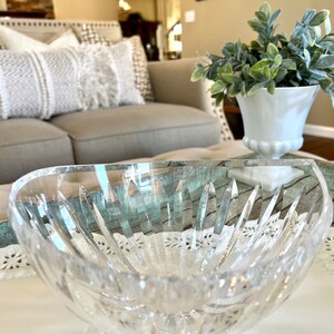 Waterford Crystal 8" Oval Bowl Vertical Cut Pattern Vertical Cut ...