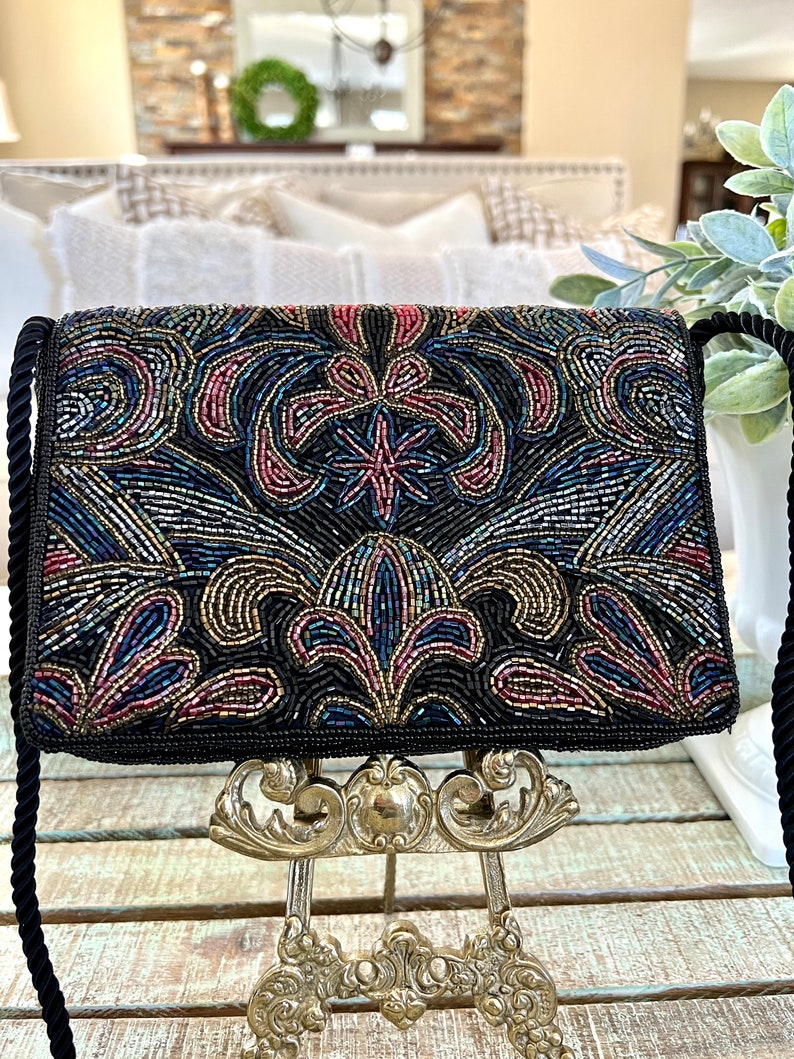 Vintage Lillian Vernon Beaded Evening Bag or Clutch Cross - Etsy