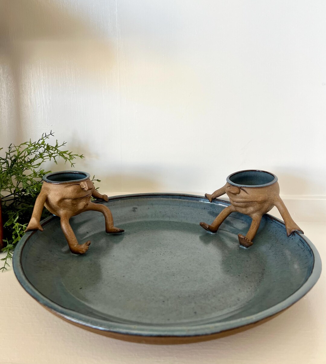 Vintage Colorado Potter Gretchen Larson Double Face Pottery Platter ...