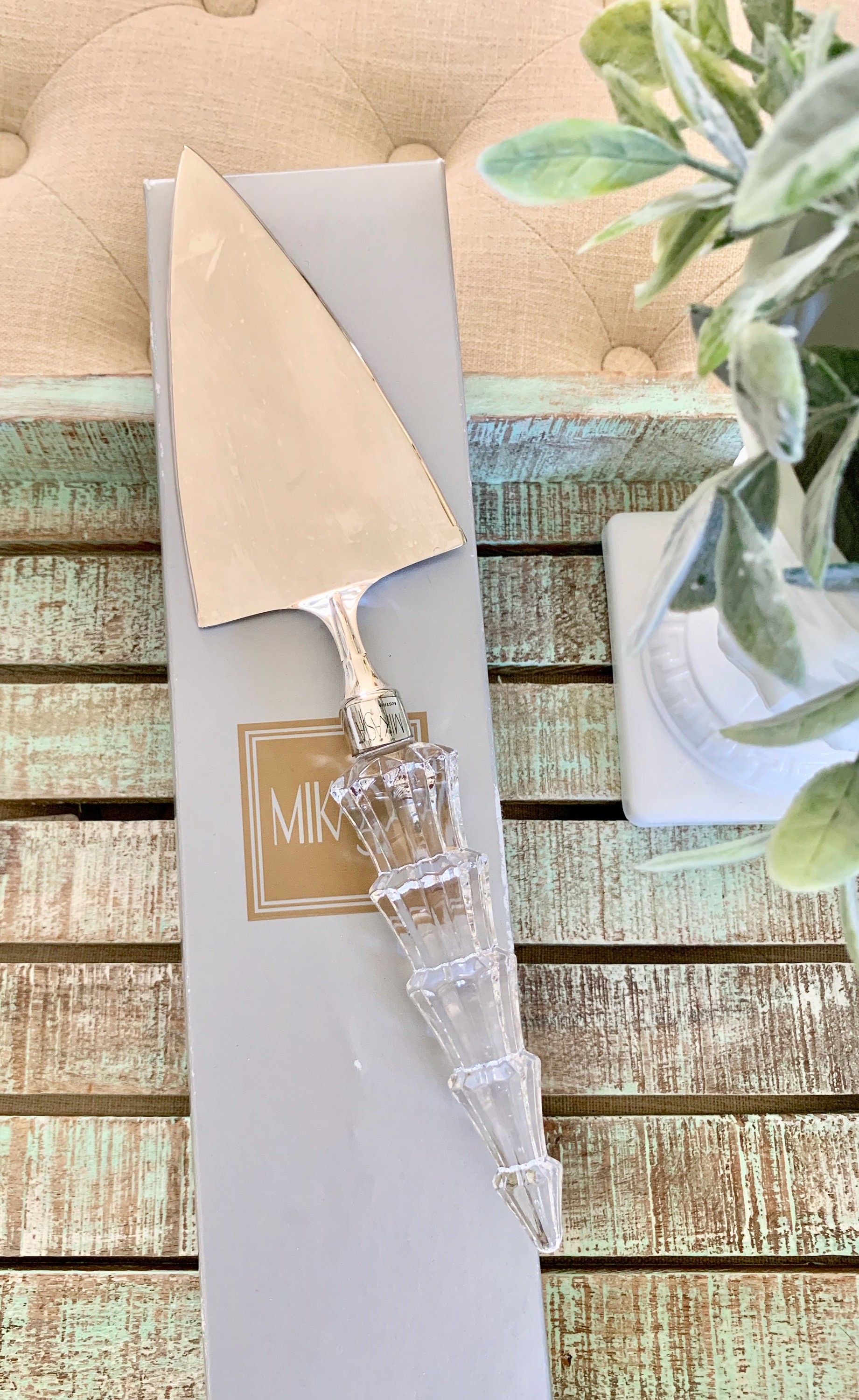 Mikasa Crystal Silverplate Cake Server Starshine Pattern | Etsy