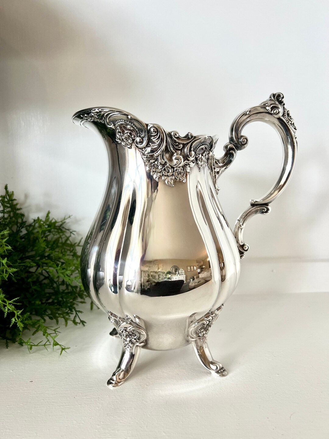 Wallace Baroque Silverplate Serving Water Pitcher Silver Plate ...