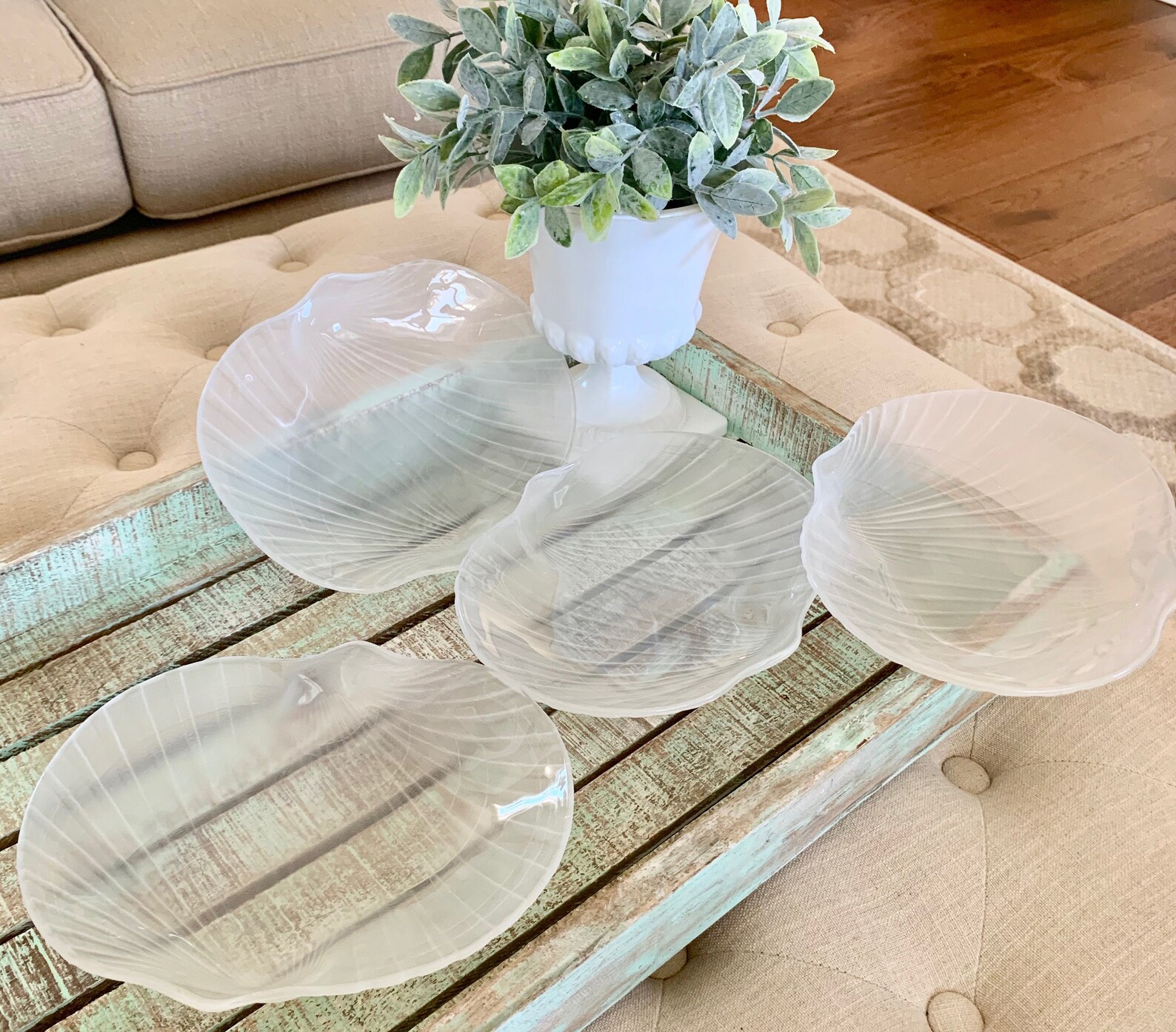 Hoya Crystal Japan Set of 4 Appetizer Dessert Salad Plate | Etsy