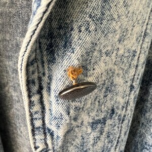 1980's Vintage Acid Washed Jean Trench Coat PG Collections Ginger Bort ...