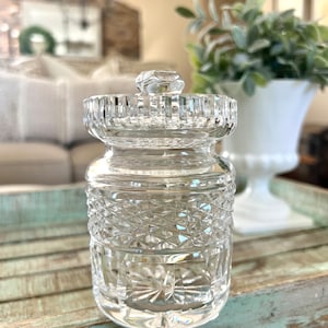 Waterford Crystal Jam Jelly Jar, Honey Jar, Condiment Jar Criss Cross ...