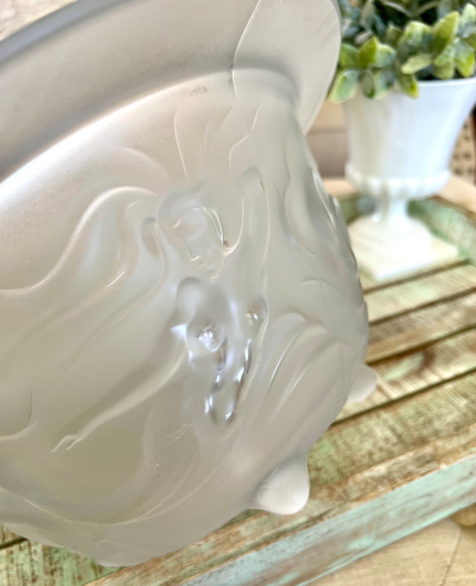 Joseph Inwald Barolac Satin Frosted Decor Bowl - Mermaids - Molded ...