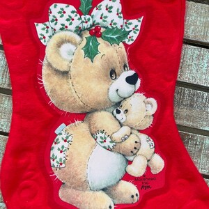 Vintage Morehead Inc. , Christmas Stocking - Unused - Patchwork Teddy ...
