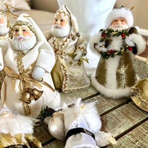 Vintage Porcelain Santa Claus Father Christmas Ornament Set - Etsy