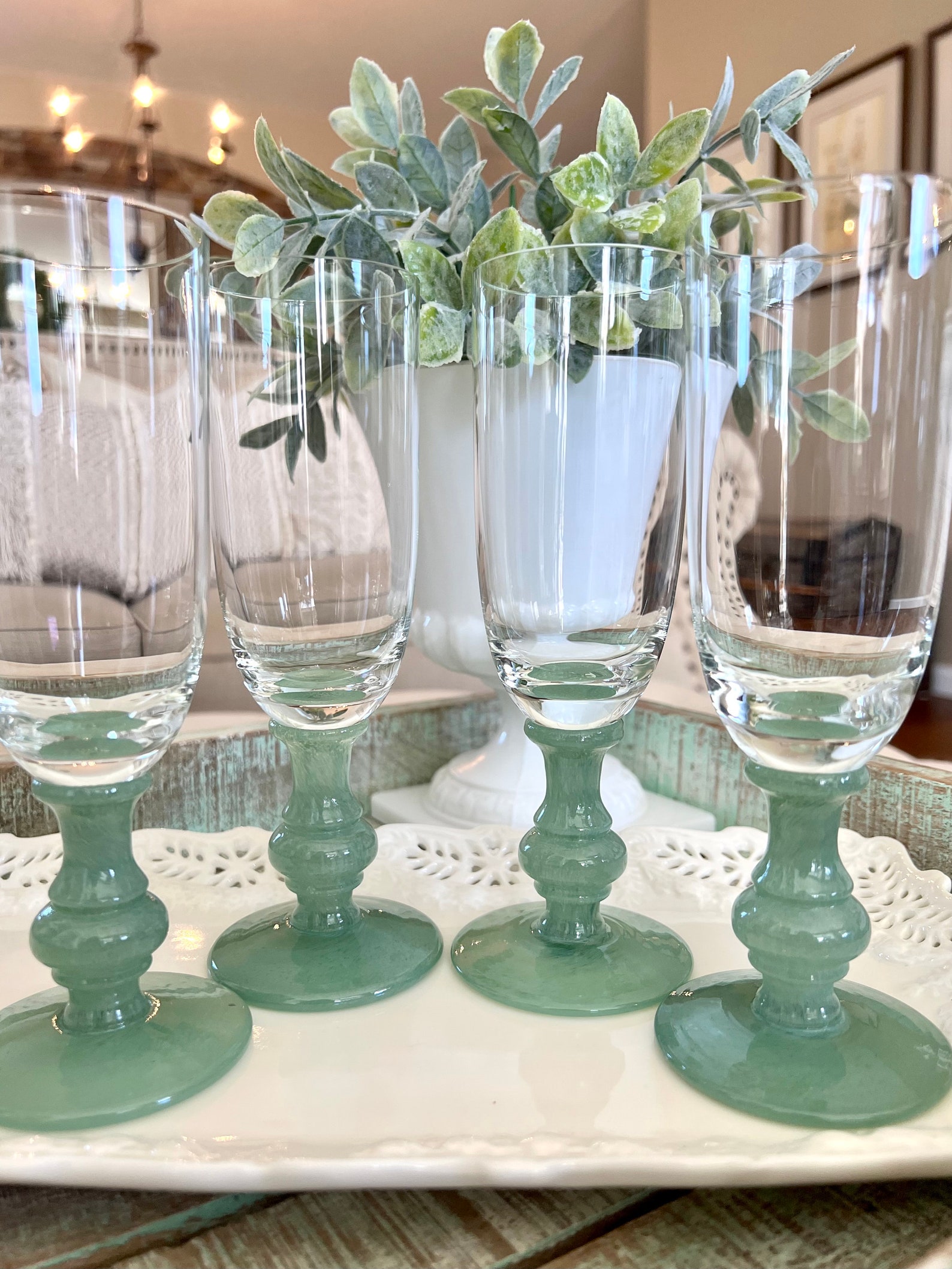 Villeroy & Boch Set of Four Isabelle Green Dark Jade Fluted - Etsy