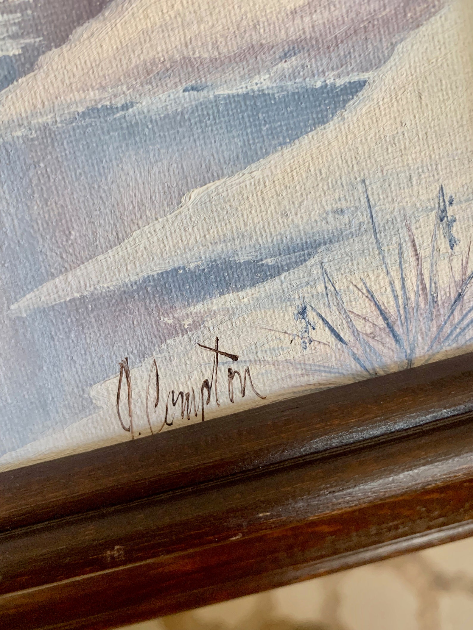 Framed Original Oil Painting Signed Jean Compton Winter Snow | Etsy