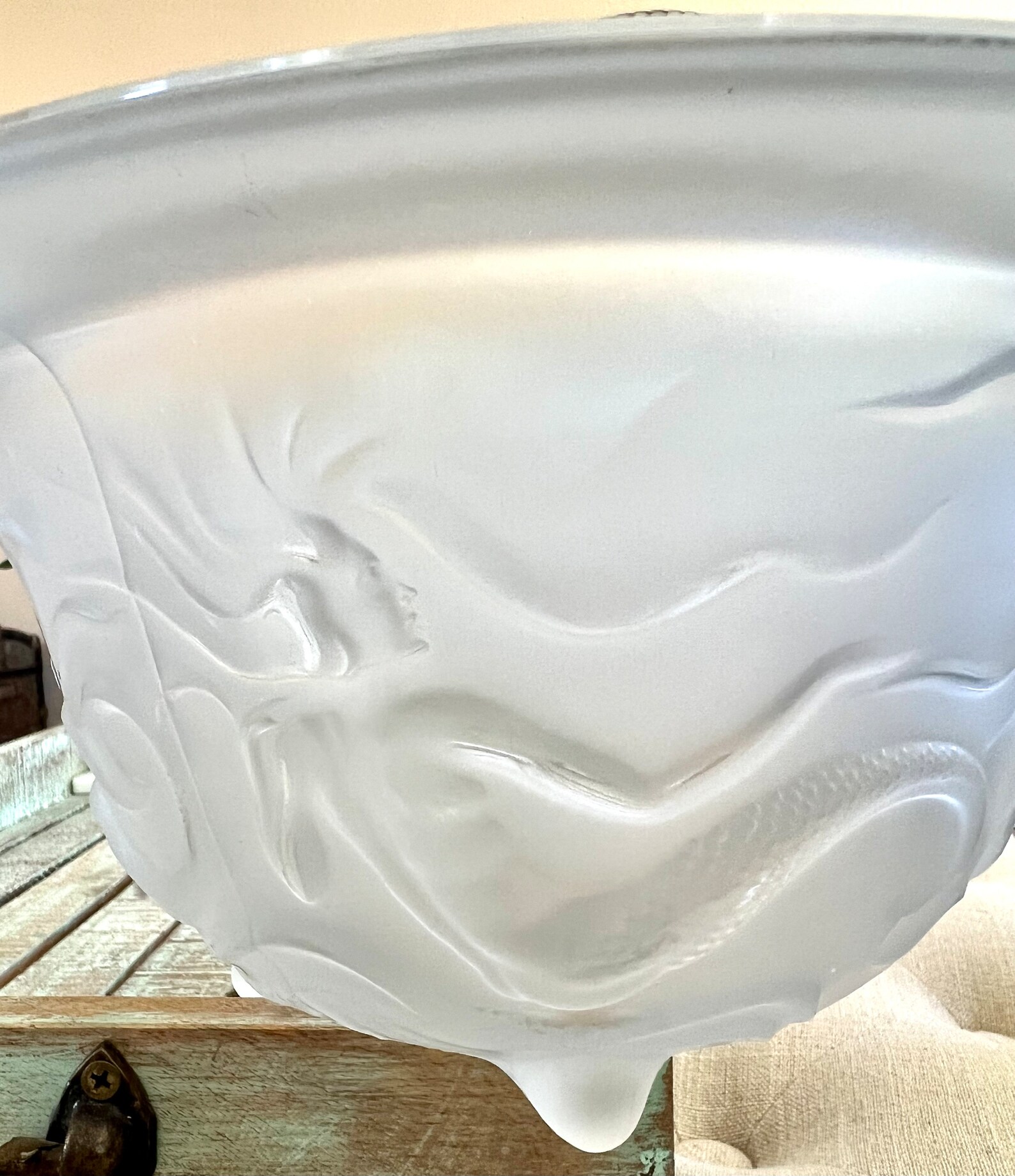 Joseph Inwald Barolac Satin Frosted Decor Bowl - Mermaids - Molded ...