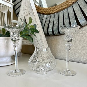 2 Rogaska Crystal Candlesticks 7 7/8 Inch Single Light Candlesticks 1 ...