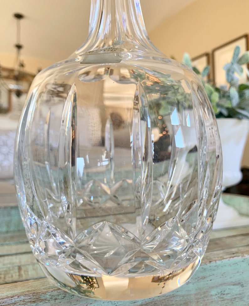 Atlantis Crystal Decanter Sofia Pattern Criss Cross Cut | Etsy