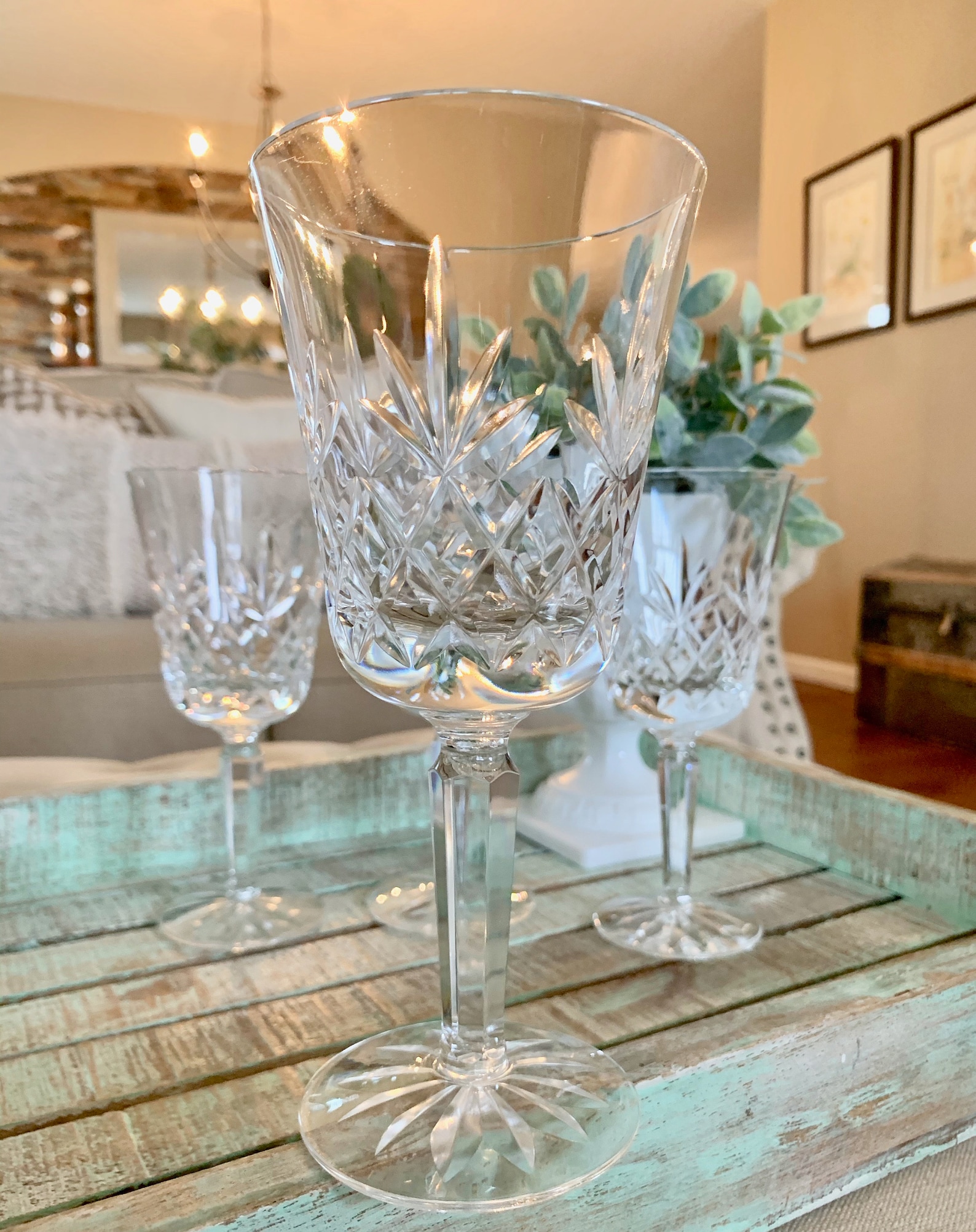 Lenox Crystal Water Goblets or Large Wine Glass Set of Four - Etsy