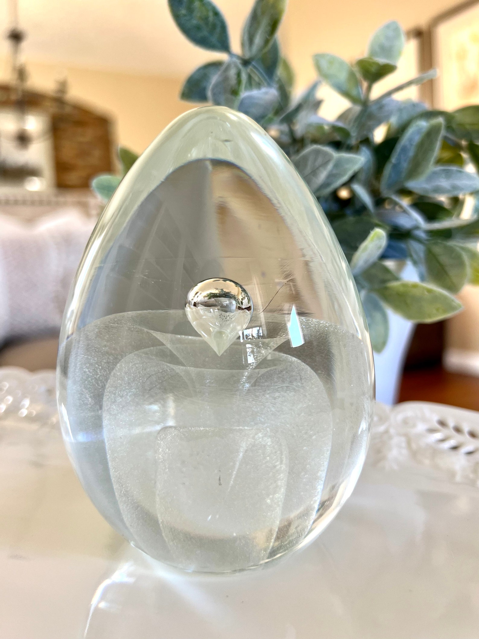 Orient & Flume Art Glass Clear Vortex Iridescent Vails Bubble - Etsy