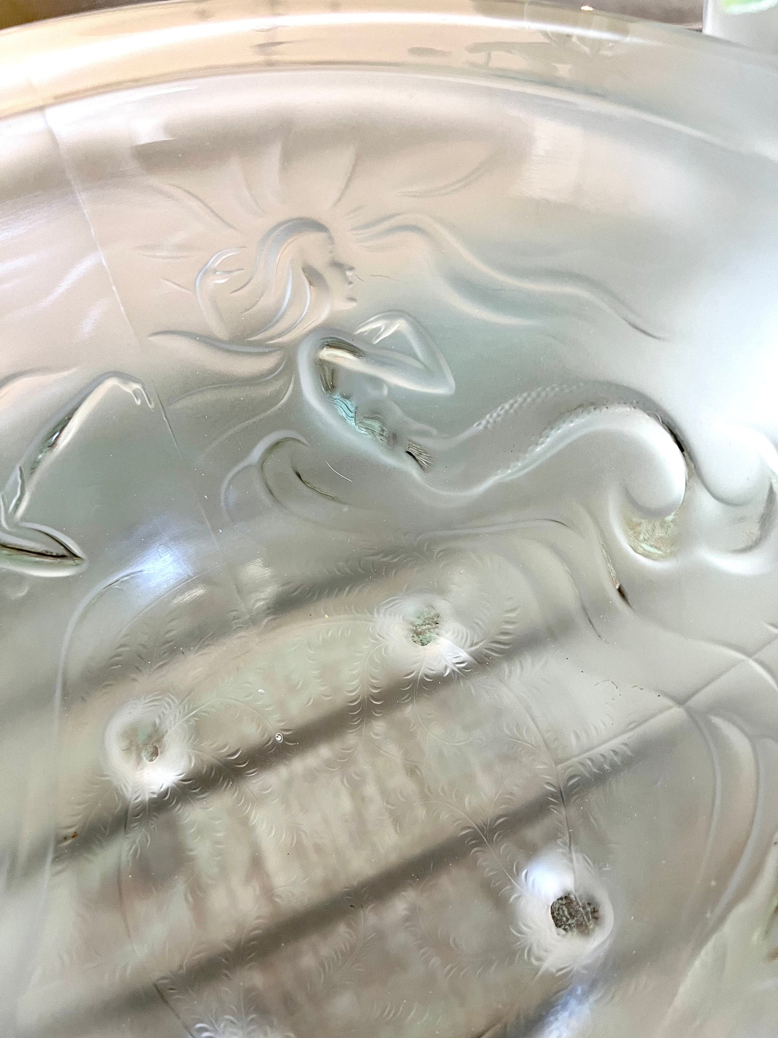 Joseph Inwald Barolac Satin Frosted Decor Bowl - Mermaids - Molded ...