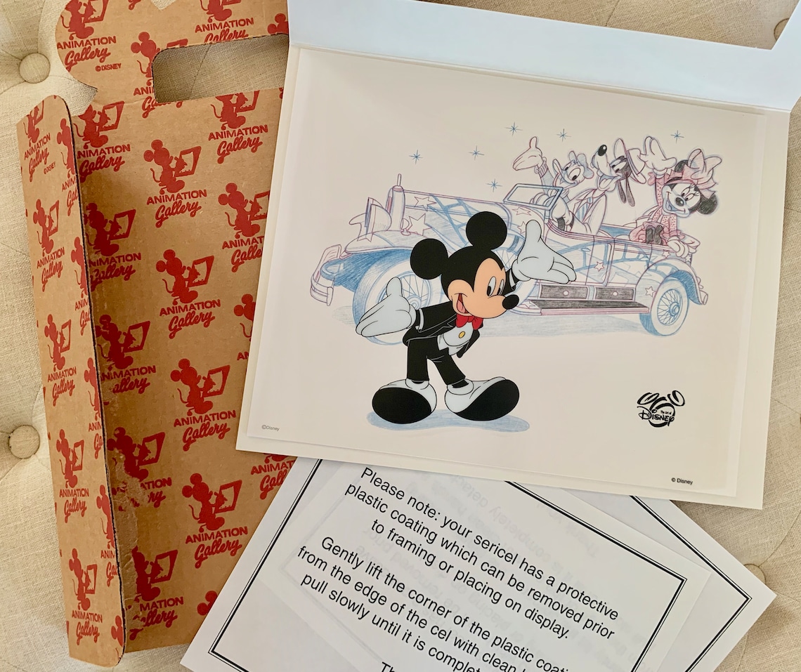 Art of Disney Animation Gallery Sericel Mickey Mouse Minnie Mouse ...