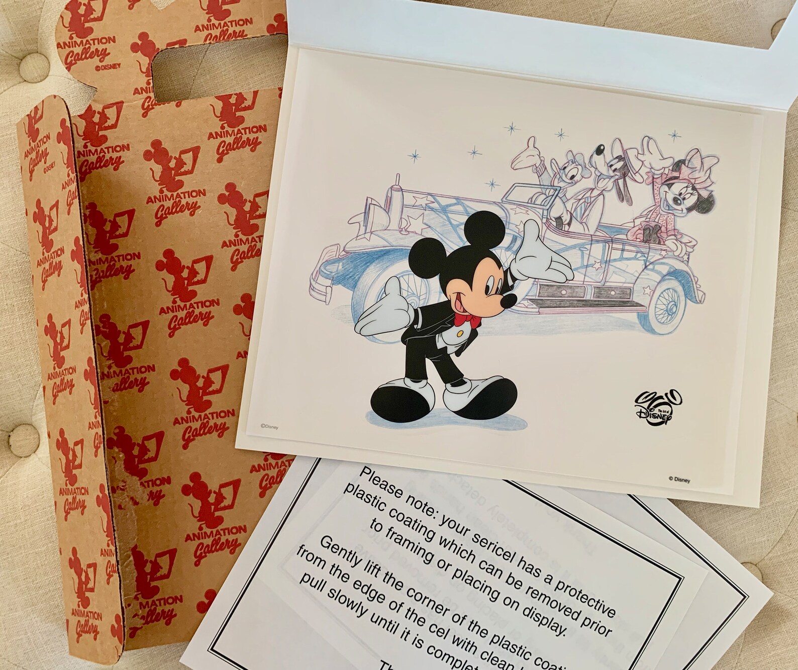 Art of Disney Animation Gallery Sericel Mickey Mouse Minnie | Etsy