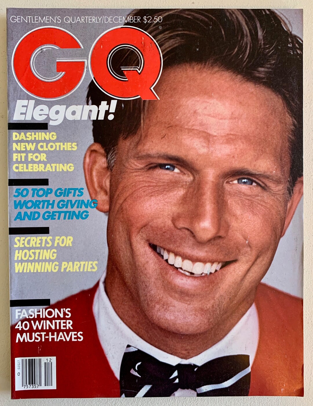 GQ Magazine December 1982 Jeff Aquilon, Michael Schoeffling, Iman, Elegant! Carol Alt, TYCAALAK ...