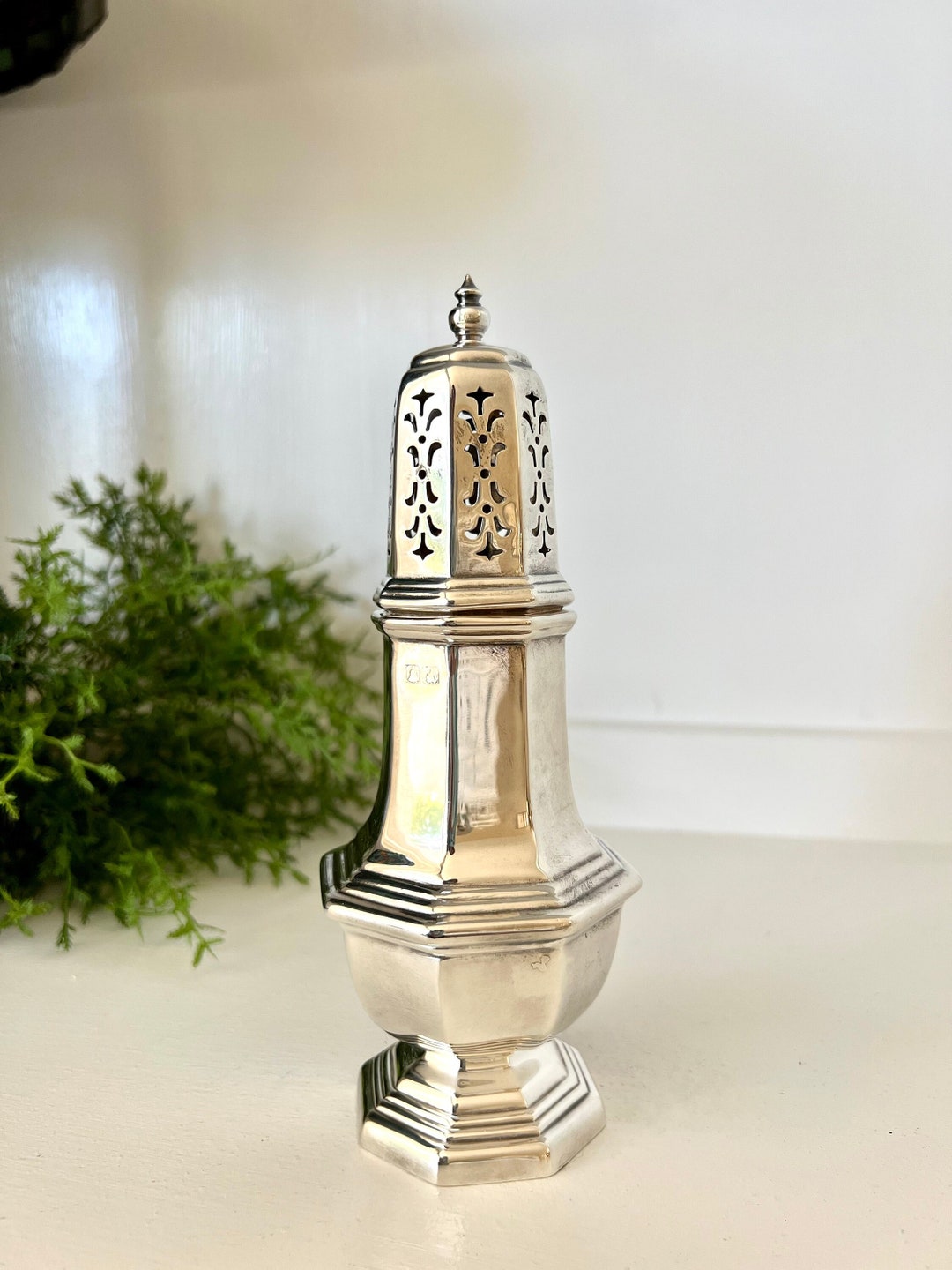 Antique Silver Egyptian Muffineer Sugar Shaker, Sugar Caster, High Tea ...