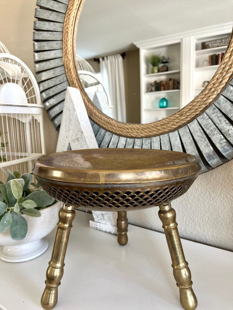 Turkish Moroccan Tri Legged Stool Foot Warmer Bath Stool - Etsy