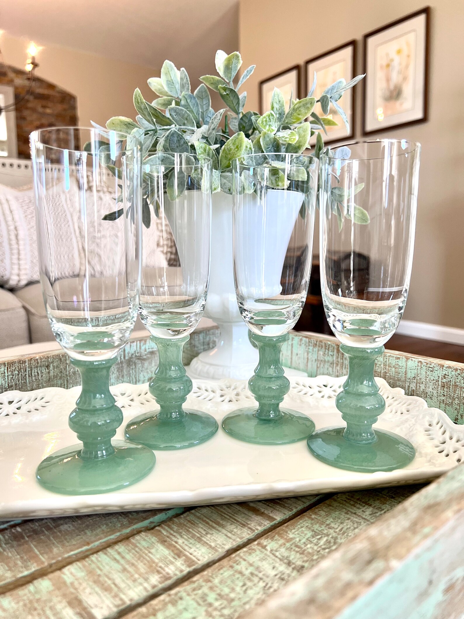 Villeroy & Boch Set of Four Isabelle Green Dark Jade Fluted - Etsy