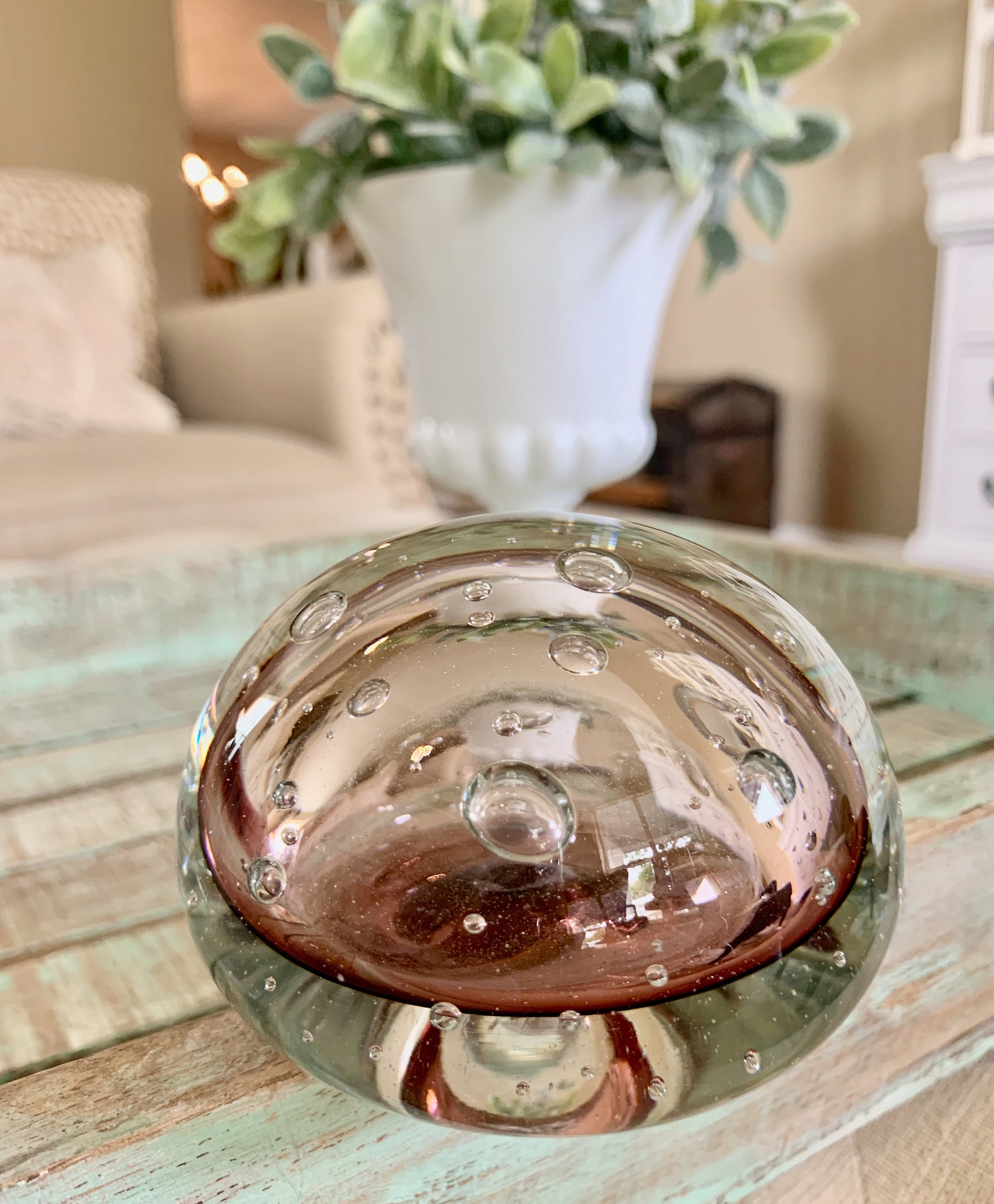 Vintage Art Glass Studio Art Glass Signed E. Roman Bubble - Etsy
