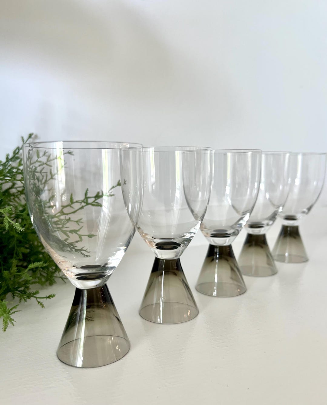 Set of 5 Mid Century Modern Rosenthal Crystal Germany White Wine Glass ...