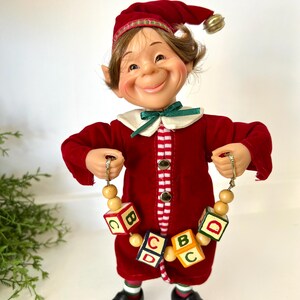 Collectable Santa's Elf Helper W/ Blocks, Celebrate It Elves, Christmas ...
