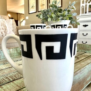Six Wedgwood Cups Black Keystone Pattern Susie Cooper Designs Greek Key ...