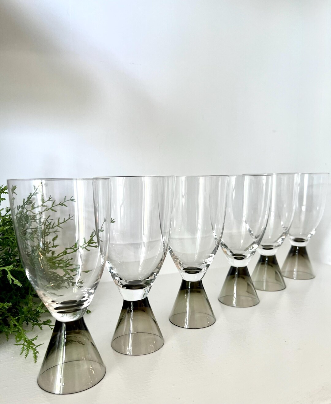 Set of 6 Mid Century Modern Rosenthal Crystal Germany Water Goblet ...