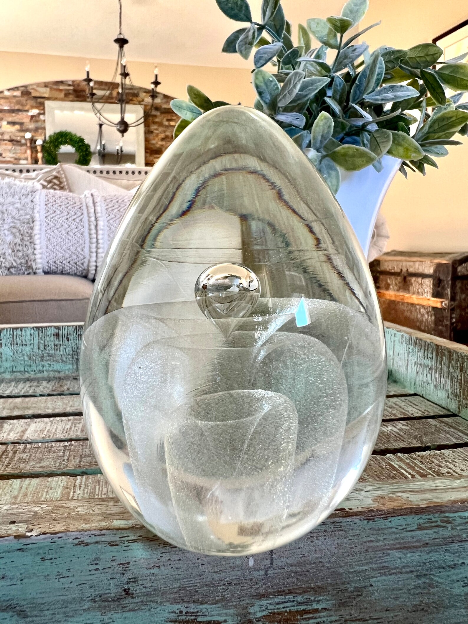 Orient & Flume Art Glass Clear Vortex Iridescent Vails Bubble - Etsy