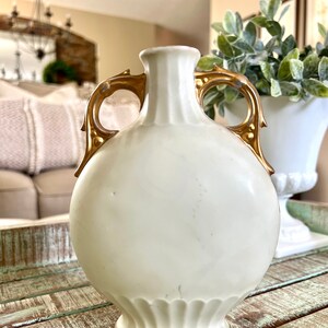 Stunning Carlsbad Austria Victorian Pillow Vase / Moon Vase Floral ...